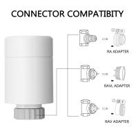 China Temperature Control Smart TRV Wifi Zigbee Radiator Thermostat With Google Home And Alexa for sale