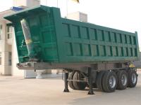 China Carbon Steel T700 Heavy Duty Semi Trailers 3 Axle 26M3 - 30M3 30t 40 Ton 50T Dump Trailer for sale