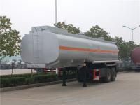 China 30M3 30 CBM Oil Tank Semi Trailer , Carbon Steel Fuel Tanker Semi Trailer 2 Axle 30000L for sale