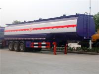China 30M3 30 CBM Oil Tank Semi Trailer , Carbon Steel Fuel Tanker Semi Trailer 2 Axle 30000L for sale