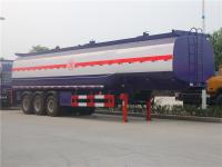 China 30M3 30 CBM Oil Tank Semi Trailer , Carbon Steel Fuel Tanker Semi Trailer 2 Axle 30000L for sale
