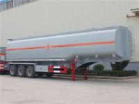 China 30M3 30 CBM Oil Tank Semi Trailer , Carbon Steel Fuel Tanker Semi Trailer 2 Axle 30000L for sale