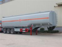 China Carbon Steel Fuel Tanker Semi Trailer 3 Axle 42000L 42M3 42cbm Oil Tank Trailer for sale