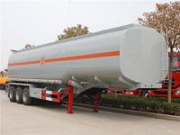China Carbon Steel Fuel Tanker Semi Trailer 3 Axle 42000L 42M3 42cbm Oil Tank Trailer for sale