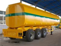 China Oil Tanker Truck Trailer 3 Axle 45000 L 50M3 50cbm Carbon Steel Fuel Tanker Semi Trailer for sale