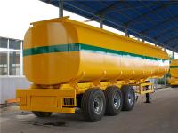 China Oil Tanker Truck Trailer 3 Axle 45000 L 50M3 50cbm Carbon Steel Fuel Tanker Semi Trailer for sale