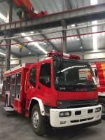 China ISUZU 6M3 Water Tank Heavy Duty Fire Trucks , Foam Fire Truck Medium / Low Pressure Pump for sale