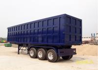 China Color Custom Triple Axle Dump Trailer , 25 - 30 CBM Tipper Semi Trailer For Sand / Coal for sale