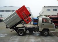 China FOTON 4X2 2000 Liters Small Dumpster Garbage Truck , 6 Wheels 2cbm Mini Garbage Truck for sale