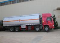 China Heavy Duty HOWO 8x4 Oil Tank Trailer , 30 cbm 30000 L - 35000 L Oil Tank Truck for sale
