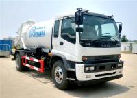 China ISUZU 4x2 Tanker Truck Trailer 6 Wheels 8M3 8000L Vacuum Sewage Tank Truck for sale