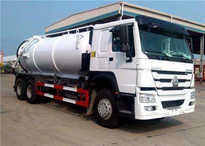 China Vacuum Sewage Tanker Truck Trailer 10 Wheels 16000L For Sinotruk HOWO for sale