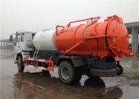 China HOWO 6 Wheels 4000L Water Sewage Tank Truck + 4000L Fecal Suction Truck 8000L for sale