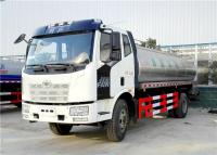China FAW 4x2 6 Wheels Milk Transport Truck , Milk Tanker Truck 8000L - 10000L for sale
