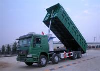 China HOWO 8x4 Heavy Duty Dump Trailers , 30 ton 40 Ton 12 Wheeler Dump Truck for sale