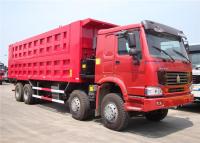 China HOWO 8x4 Heavy Duty Dump Trailers , 30 ton 40 Ton 12 Wheeler Dump Truck for sale