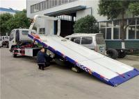 China ISUZU 4x2 Small Tow Truck , 6 Wheels 3 Ton Flatbed Wrecker Truck For Two / Three Cars for sale