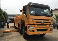 China SINOTRUK HOWO Heavy Duty Tow Truck , 12 Wheels 50 Ton 360 Degree Rotator Tow Truck for sale