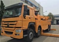 China SINOTRUK HOWO Heavy Duty Tow Truck , 12 Wheels 50 Ton 360 Degree Rotator Tow Truck for sale
