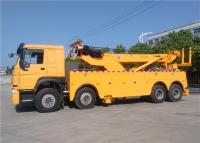 China HOWO 12 Wheeler 50 Ton Tow Truck , 360 Degree Rotating Flatbed Tow Truck for sale