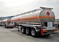 China Aluminum Alloy Fuel Tanker Truck Trailer  3 Axle 42000L 42cbm Oil Transport Tank Trailer for sale
