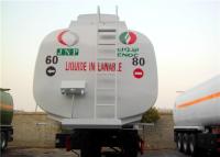 China 60M3 Oil Transport  Tanker Semi Trailer , Fuel Tank Trailer Heavy Duty 3 Axle 60000L for sale