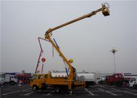China Light Duty Shear Fork Truck Mounted Aerial Platform 10M - 24M Working Height For ISUZU for sale