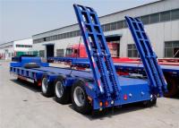 China 60 Tons - 100 Ton Lowboy Trailer , Low Bed Semi Trailer 2 Axles / 3 Axles / 4 Axles for sale