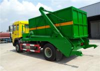 China Homan Swept Body Refuse Collection Swing Arm Garbage Truck , Skip Loader Garbage Truck for sale