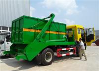 China Homan Swept Body Refuse Collection Swing Arm Garbage Truck , Skip Loader Garbage Truck for sale