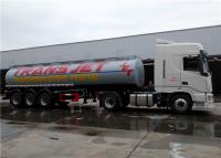 China Stainless Steel 30 Tons Fuel Tank Trailer Tri-Axle 35000L 35M3 Fuel Oil Transport Tank Semi trailer for sale