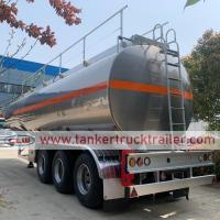 China 3 Axles 40,000L Multi-compartment Aluminum Alloy Fuel Tank Trailer for sale