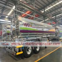 China 2 Axle 30CBM Stainless Steel Fuel Tanker Trailer for sale