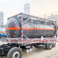 China 30FT 24000 Liters 25000 Liters Liquid Chemical Tank Container for Acid Transport for sale