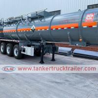 China 3 Axles Sulfuric Acid Chemical Liquid Tank Trailer for Sale for sale