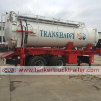China 28000 Liters 2 Axles Vacuum Sludge Transport Trailer for Industrial Waste for sale