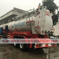 China 28000 Liters 2 Axles Vacuum Sludge Transport Trailer for Industrial Waste for sale