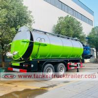 China 2 Axles 28tons 28m3 Sludge Vacuum Trailer for Wastewater Treatment for sale