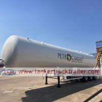 China 3 Axles 58.5CBM Liquefied Petroleum Gas Tank Delivery Trailer for sale