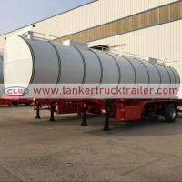 China RIELLO Oil Burner 34cbm 34000 Liters Asphalt Tank Semi Trailer for Road Construction for sale