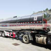 China Stainless Steel 35000 Liters RIELLO Oil Burner Asphalt Transport Trailer for Road Construction for sale
