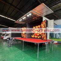 China HOWO 4X2 Mobile Hydraulic Folding Stage Truck for Outdoor Concerts for sale