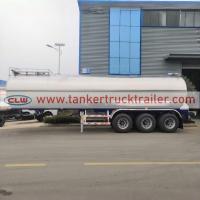 China 3 Axles 30,000L Stainless Steel Dairy Tank Trailer for Raw Milk Collection for sale