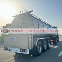 China 3 Axles 32CBM Insulated Milk Tank Semi Trailer for Long Distance Dairy Transport for sale