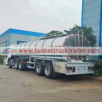 China 2 Axles 28CBM Stainless Steel Liquid Food Tank Trailer for Fresh Milk Delivery for sale