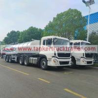 China 2 Axles 28CBM Stainless Steel Liquid Food Tank Trailer for Fresh Milk Delivery for sale