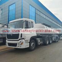 China 2 Axles 28CBM Stainless Steel Liquid Food Tank Trailer for Fresh Milk Delivery for sale