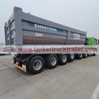 China 4 Axle 60Ton Mining Dump Semi Trailer with Front Lift System for sale