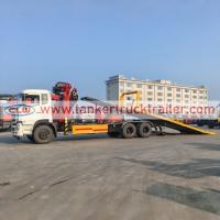 China Dongfeng 6X4 15ton Folding Arm Flatbed Wrecker Truck for Traffic Accident for sale