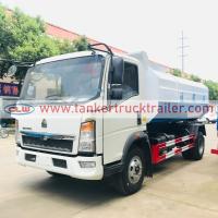 China Sinotruk HOWO 5000 Liters Side Loader Refuse Truck for Municipal Waste Collection for sale